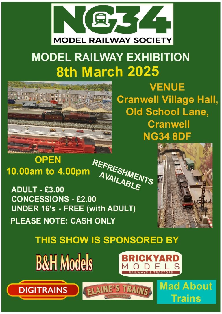 08 MAR | Model Railway Exhibition – Cranwell Village Hall